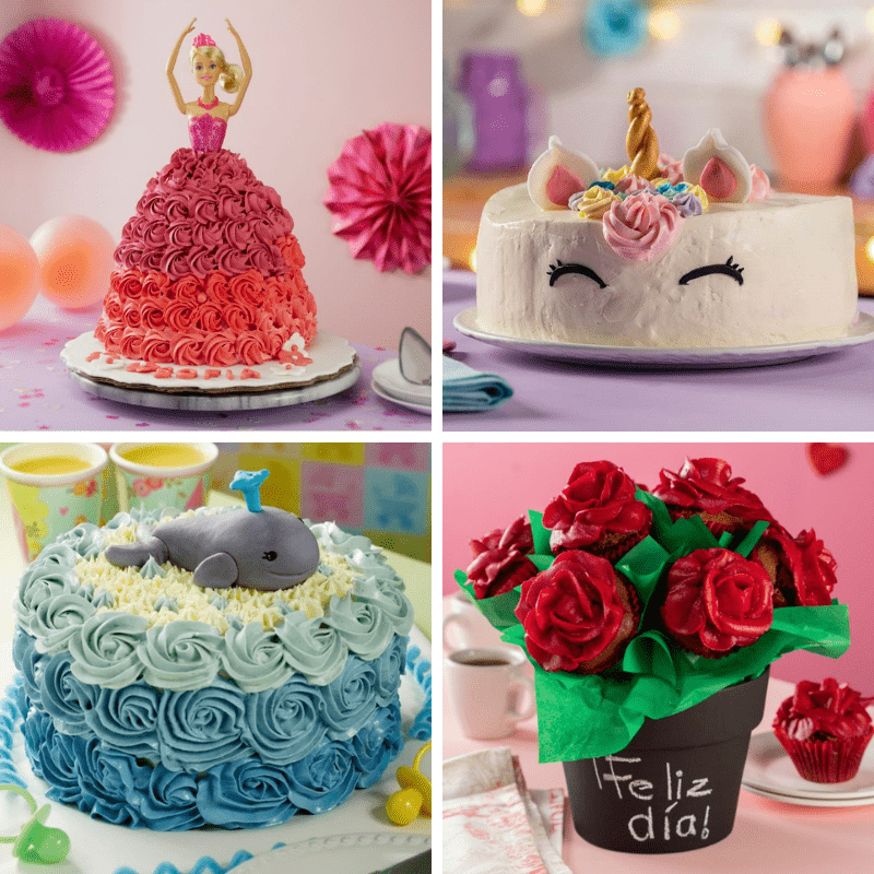 Postres decorados con duya