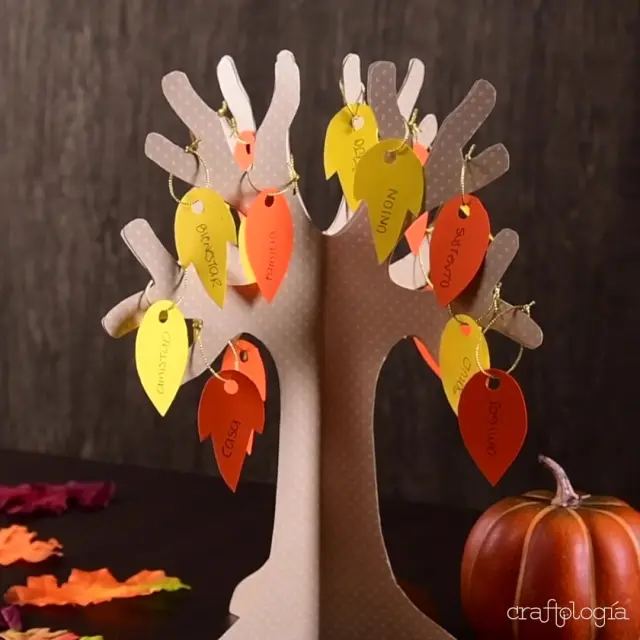 Plantilla De árbol De Agradecimiento De Acción De Gracias Árbol De