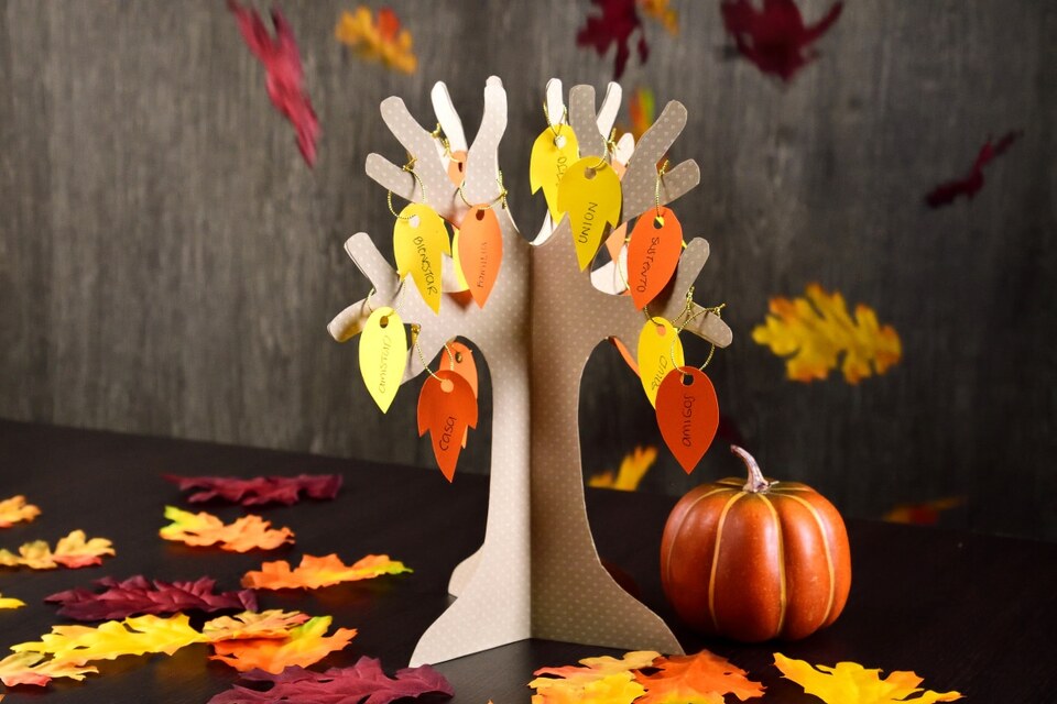 Manualidad fácil: árbol de agradecimientos